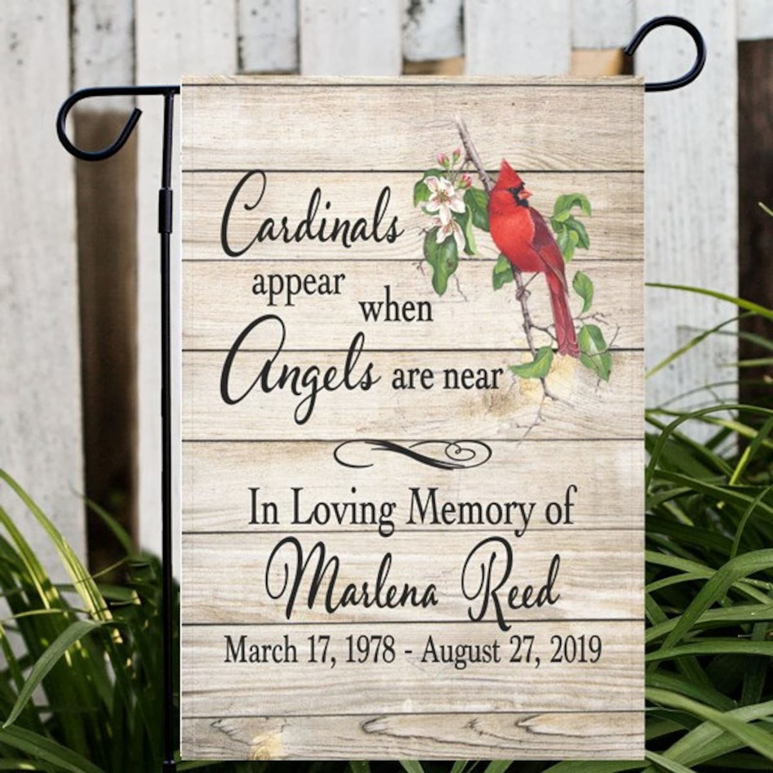 Personalized Cardinal Memorial Garden Flag - Cardinals Appear Angels ...