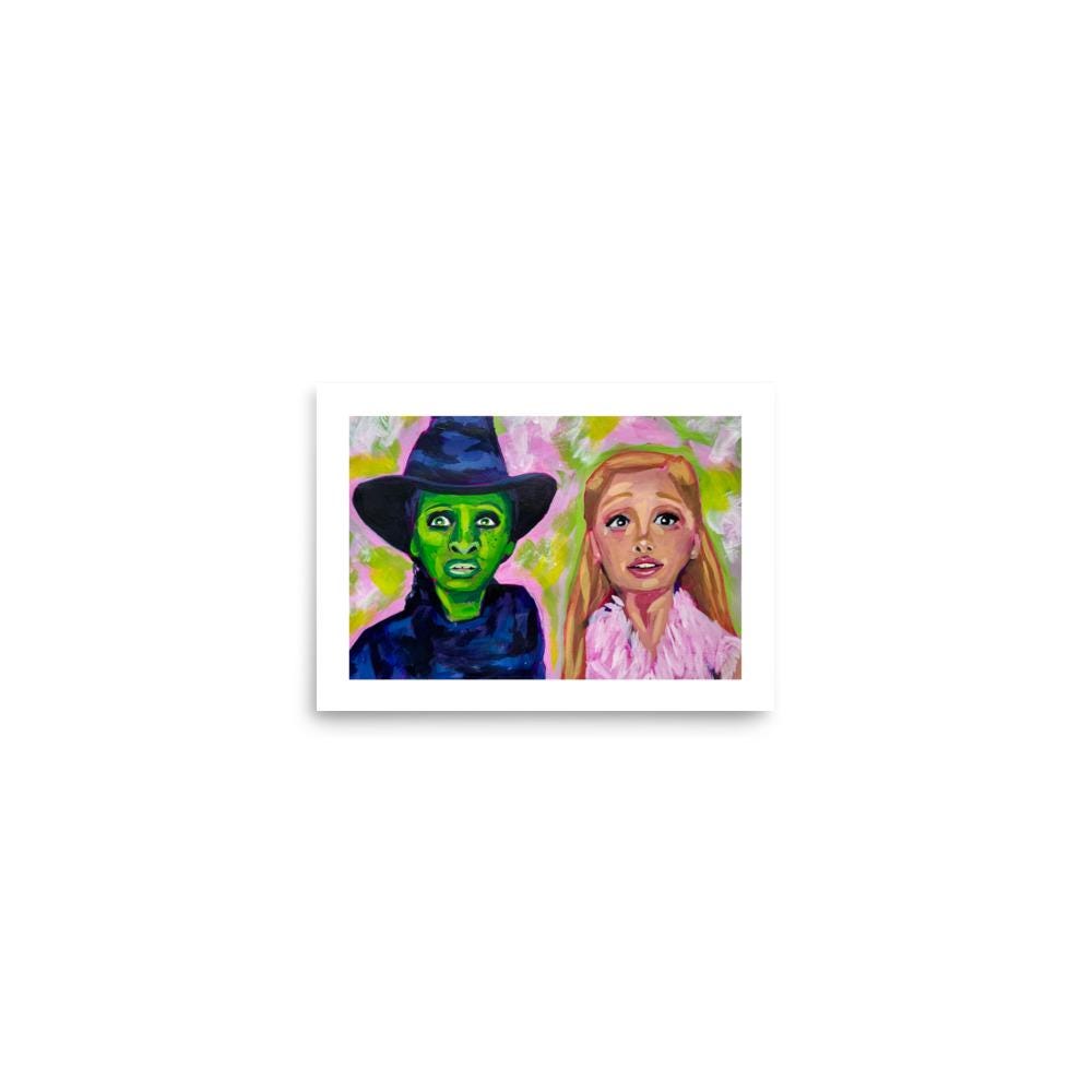 Wicked Art Print: Elphaba and Glinda Painting - Etsy