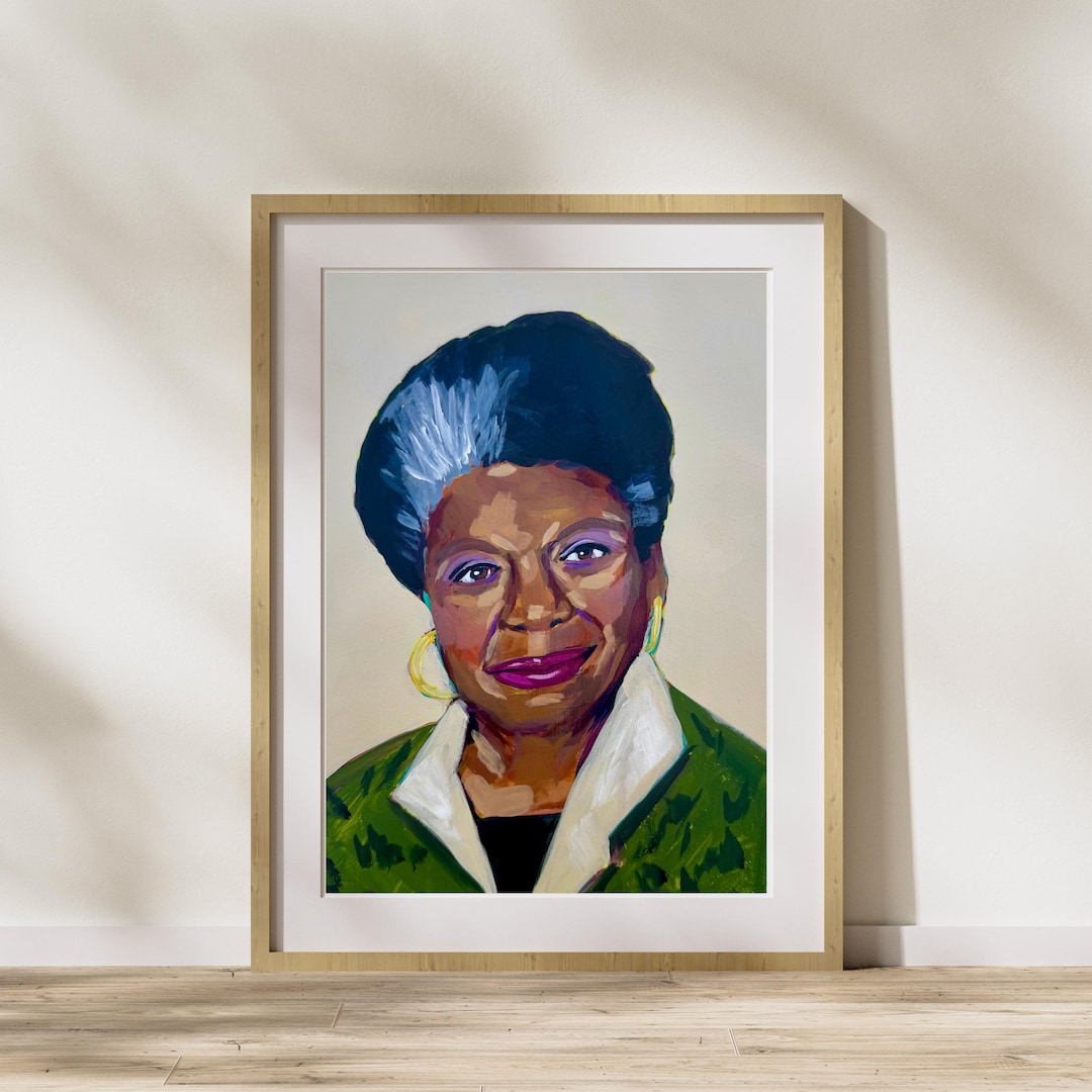 Maya Angelou, Poet Laureate, Influential Women, Maya Angelou Art Print ...