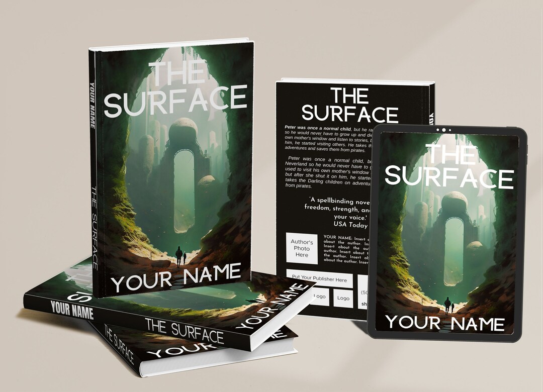 One-of-a-kind Book Cover Design 10- THE SURFACE in CANVA, Customizable ...