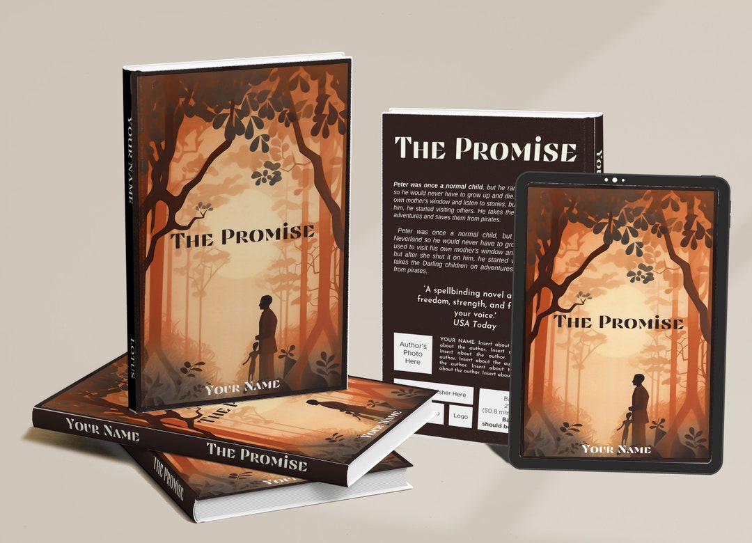 One-of-a-kind Book Cover Design 05-THE PROMISE in CANVA, Customizable ...