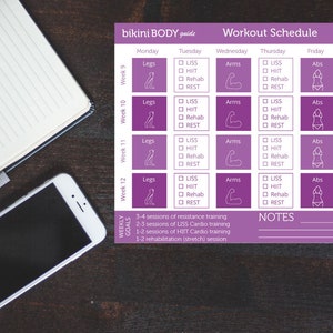 Bikini Body Guide Workout Calendar BBG - Etsy