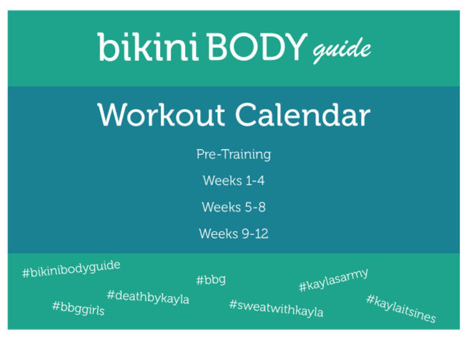 Bikini Body Guide Workout Calendar BBG - Etsy