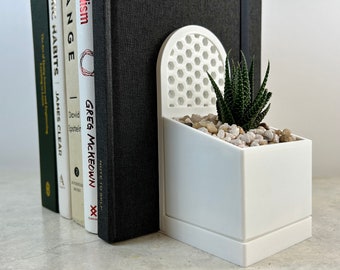 Modern Decorative Planter Bookend: Add Style and Function to - Etsy