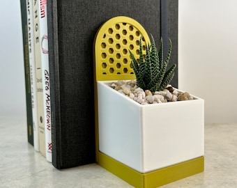 Modern Decorative Planter Bookend: Add Style and Function to - Etsy