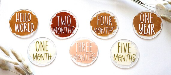 Milestone Disc Acrylic Milestones Baby Name Sign Baby | Etsy
