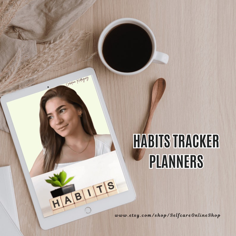 Habit Tracker Journal Printable Landscape, Digital Habit Tracker ...