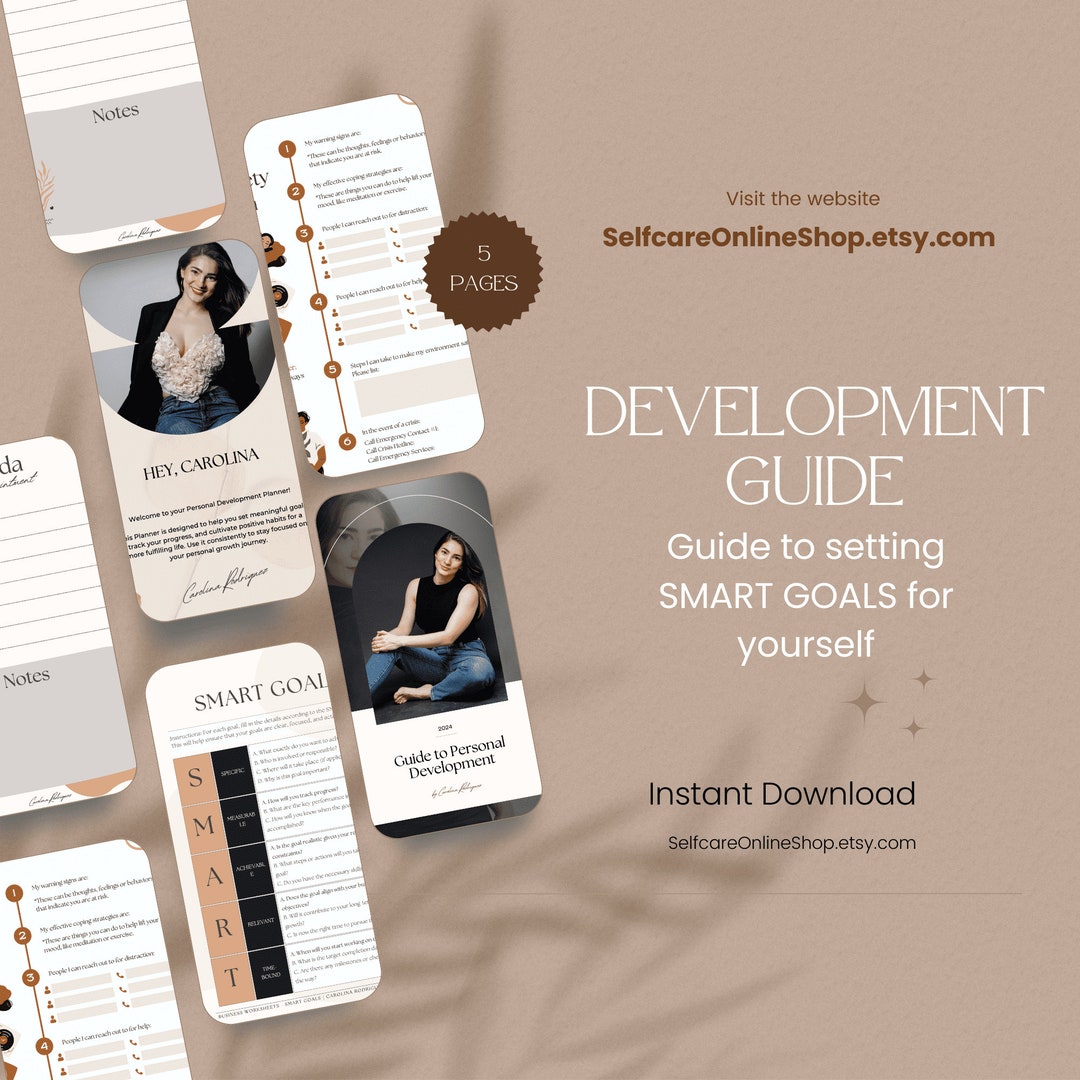 Guide to Personal Development Planner Printable PDF Tracker Digital ...