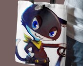 Persona 5 Morgana Cotton Tote Bag Cute Cat Totebag Persona - Etsy