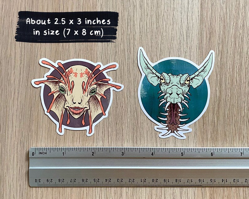Fantasy Creature Stickers Monster Lover Gift Dnd Monster - Etsy