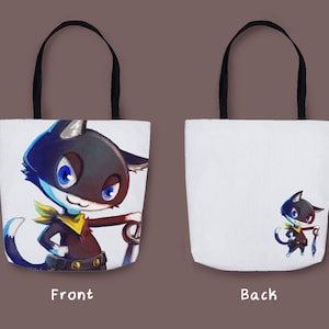 Persona 5 Morgana Cotton Tote Bag | Cute Cat Totebag, Persona 5 Fan Art ...