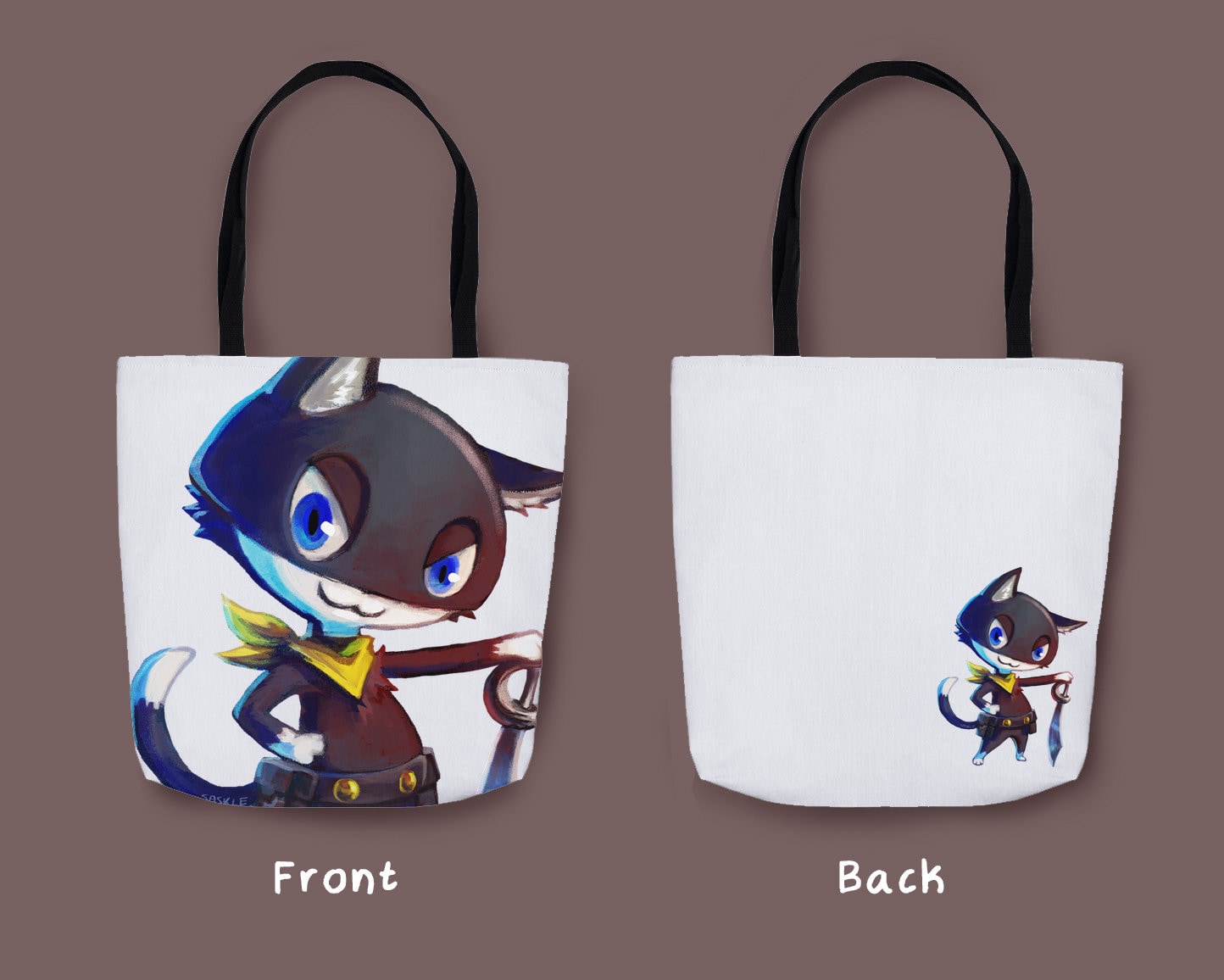 Persona 5 Morgana Cotton Tote Bag | Cute Cat Totebag, Persona 5 Fan Art ...