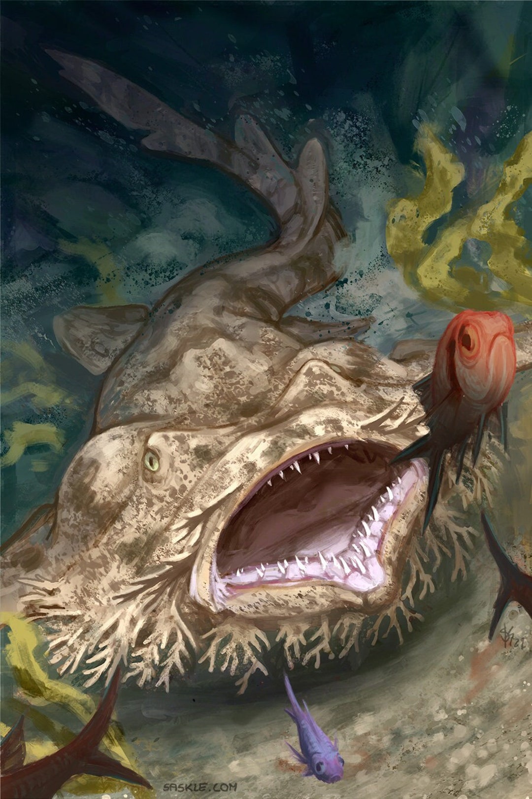 Wobbegong Shark Poster Wall Art, Shark Print, Shark Wall Decor, Shark ...