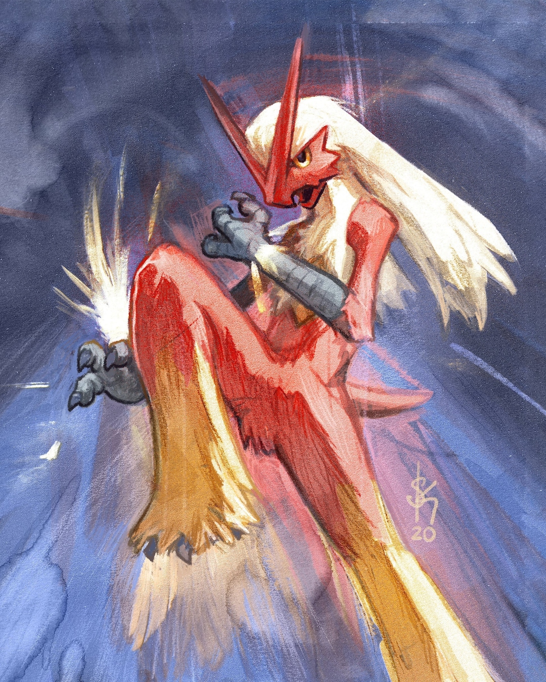 Blaziken Pokémon Art Prints Epic Pokemon Fan Art Blaziken Poster Art Print Pokemon T Wall