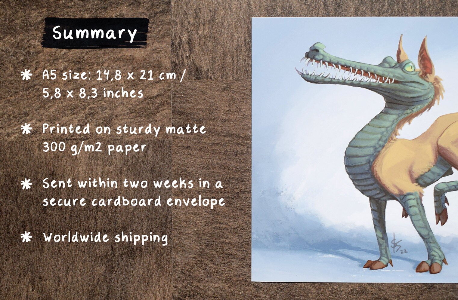 Crocodeer Art Print | Fantasy Creature, Dnd Monster, Crocodile Art, Dnd ...