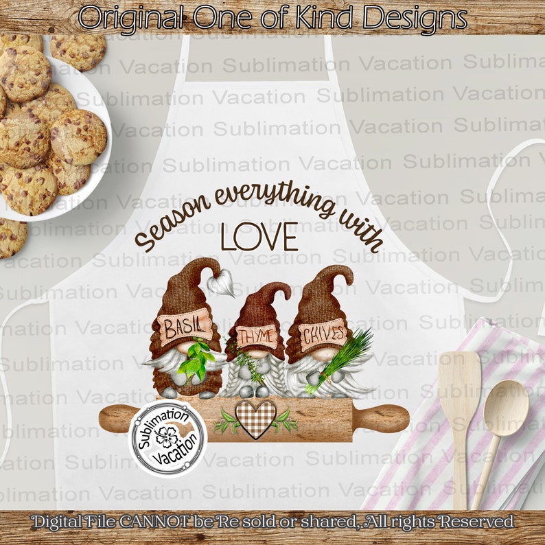 Kitchen Gnome PNG Kitchen Gnomes Design Rolling Pin Kitchen - Etsy