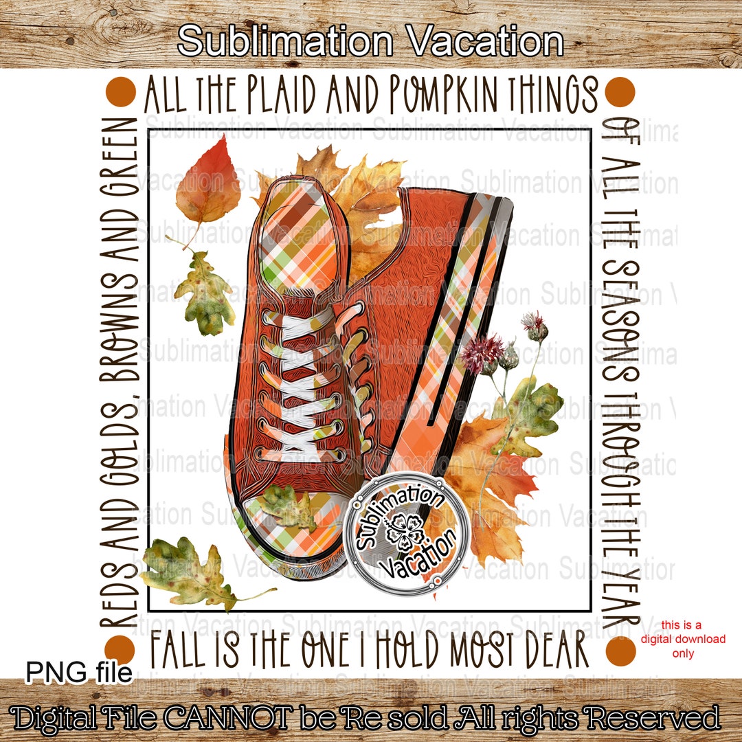 Fall PNG, Instant Download, Fall Shirt Design, Fall Sublimation ...