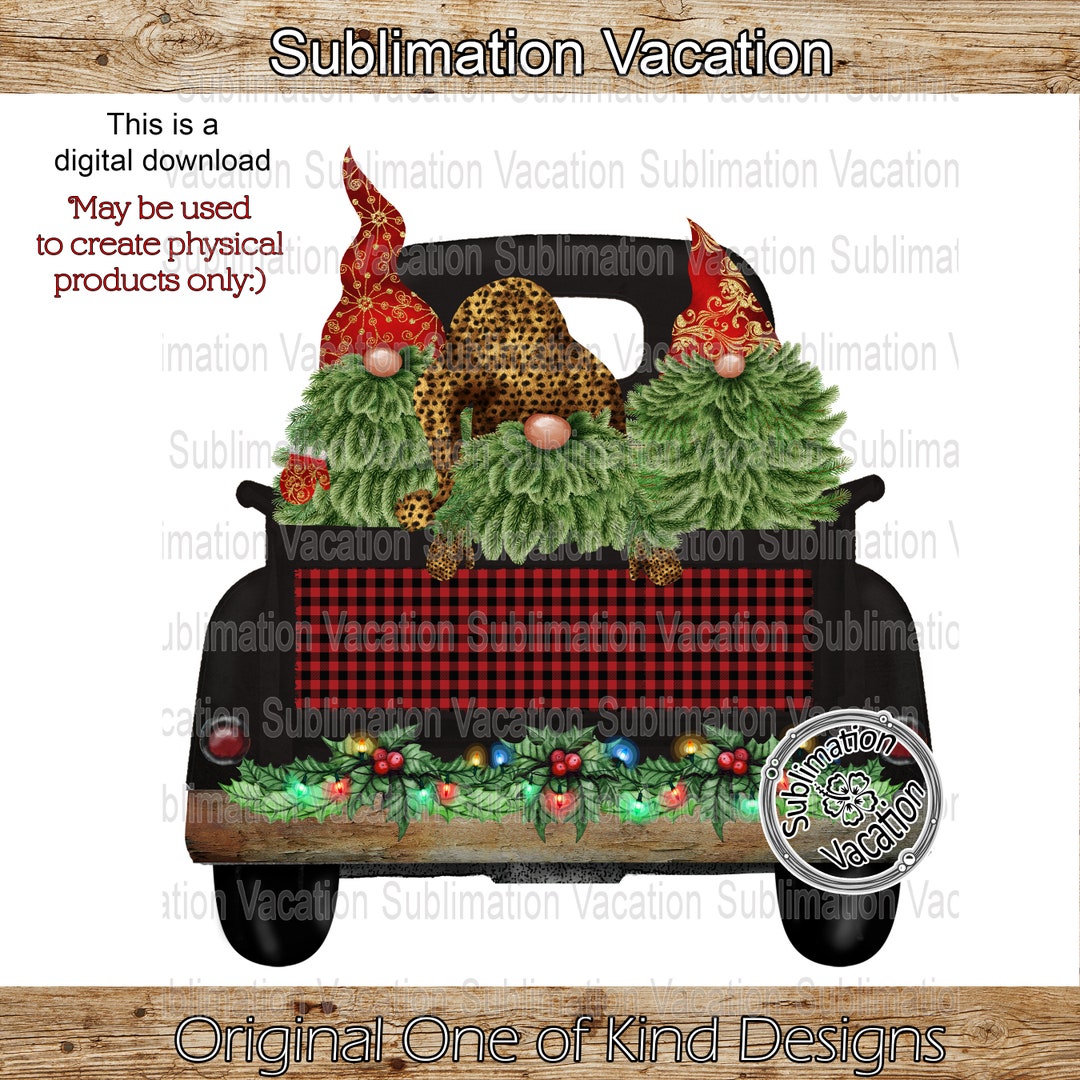 Christmas Gnomes, Gnomes in Truck, Christmas Truck Design, Christmas ...