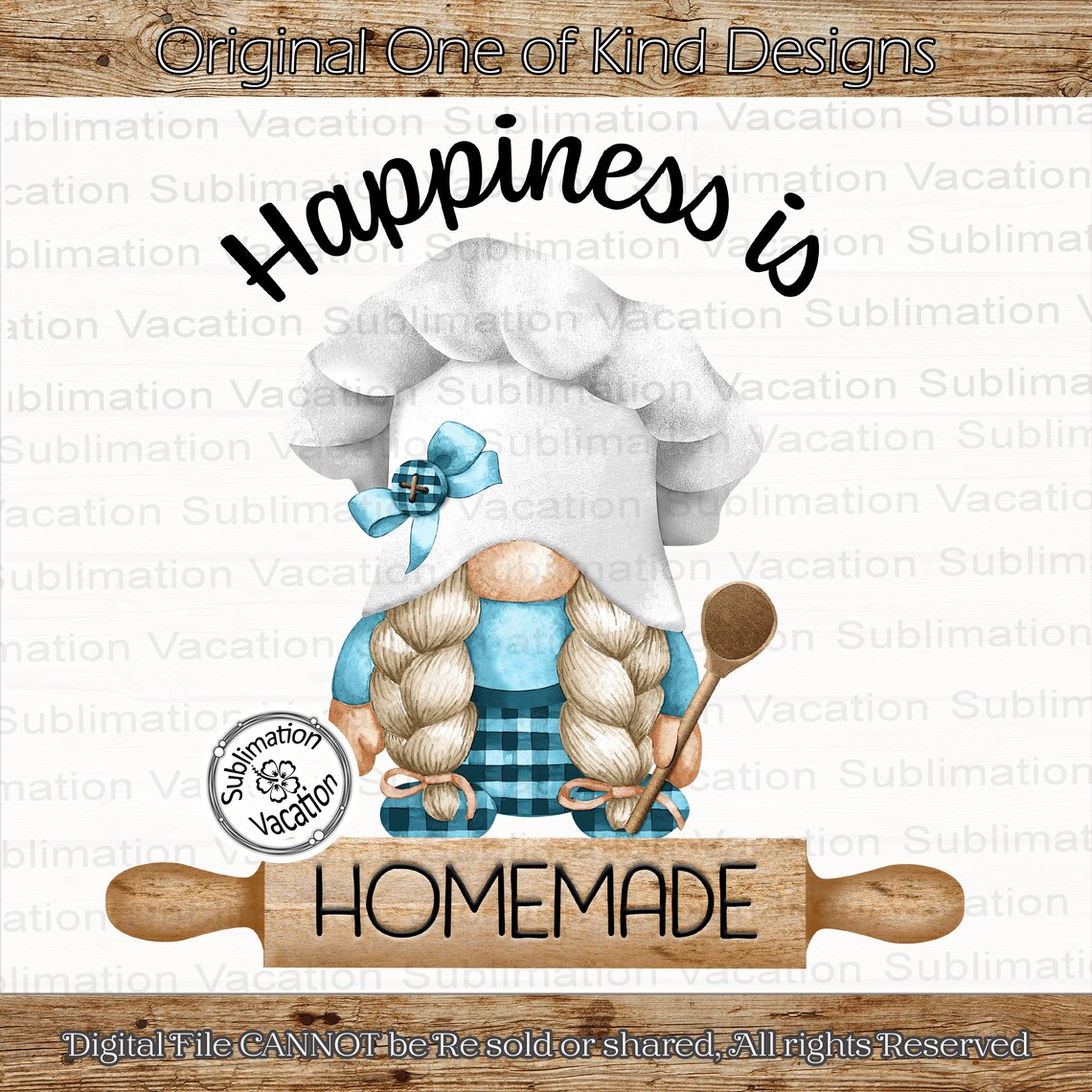 Happiness is Homemade Kitchen Gnome PNG Kitchen PNG Kitchen - Etsy