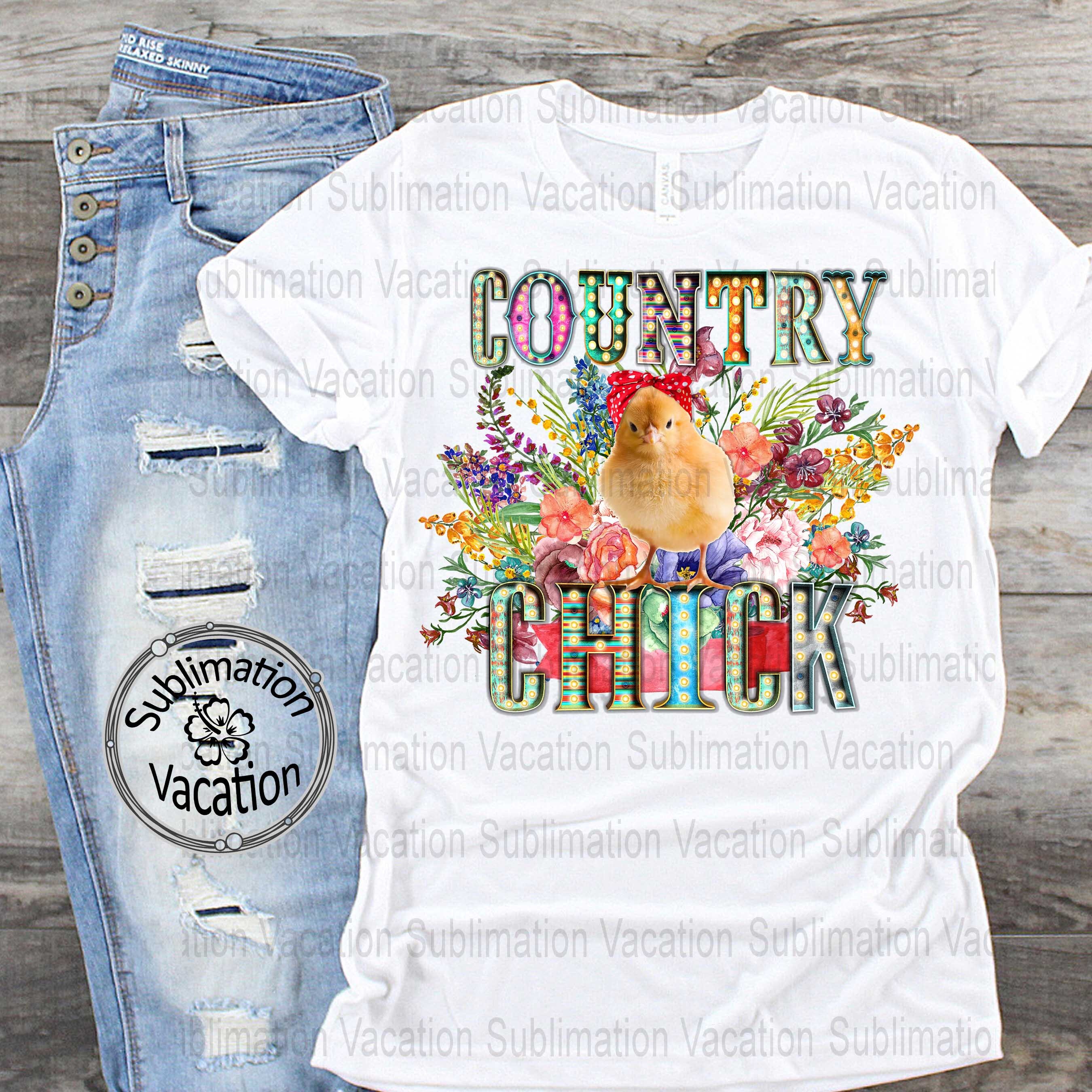 Country Chick Sublimation Download Vintage Farm Design - Etsy