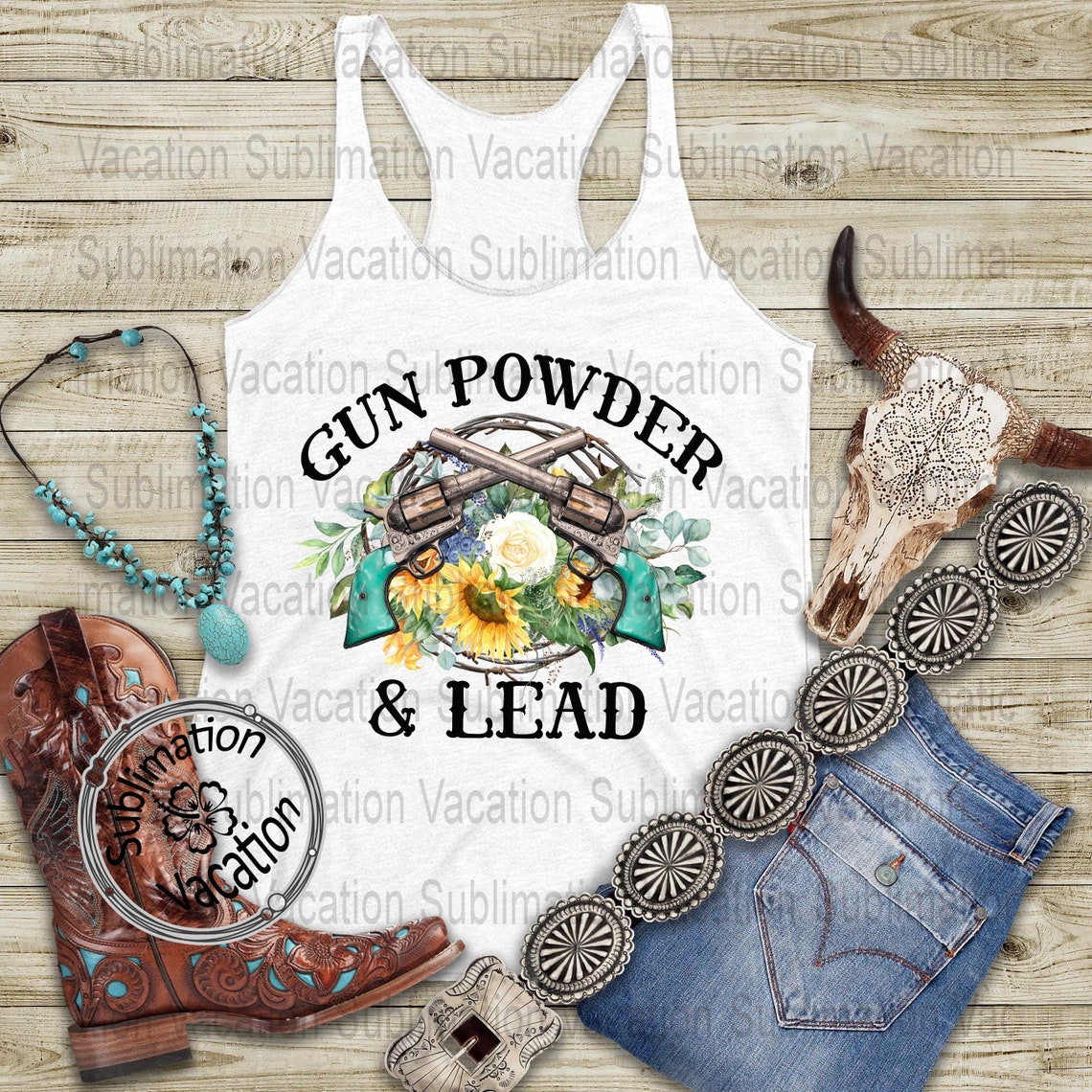 Sunflowers, Vintage Guns Sublimation Download, Vintage Gun Design ...