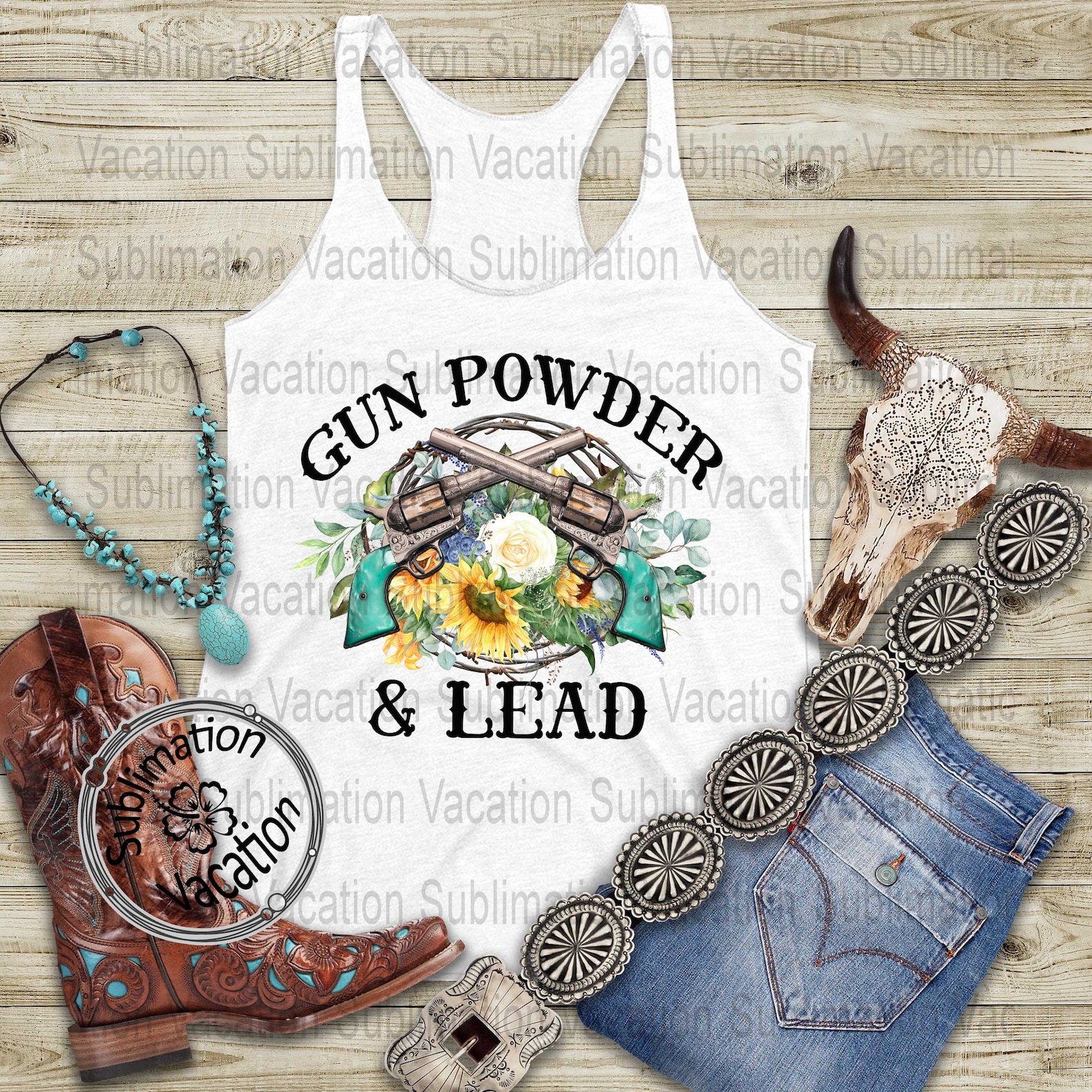 Sunflowers, Vintage Guns Sublimation Download, Vintage Gun Design ...