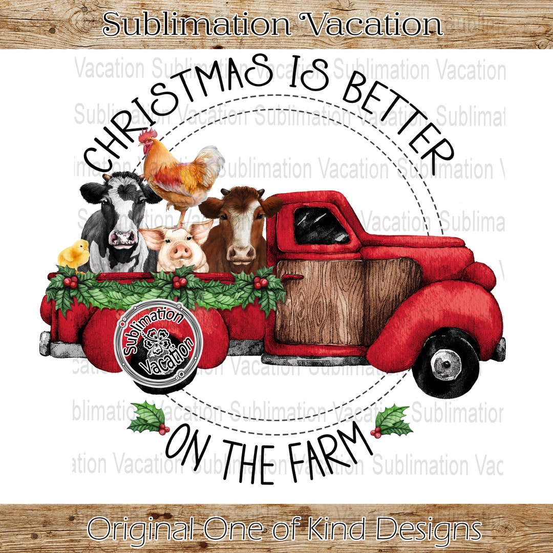 Christmas is Better on the Farm, Farm Animals in Truck, Country ...