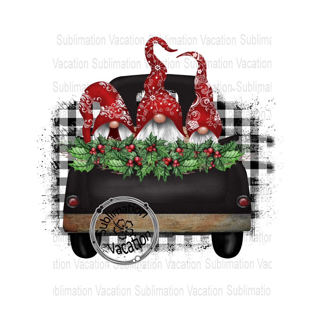 Gnomes, Christmas Gnomes, Christmas Truck, Gnomes in Christmas Truck NO ...