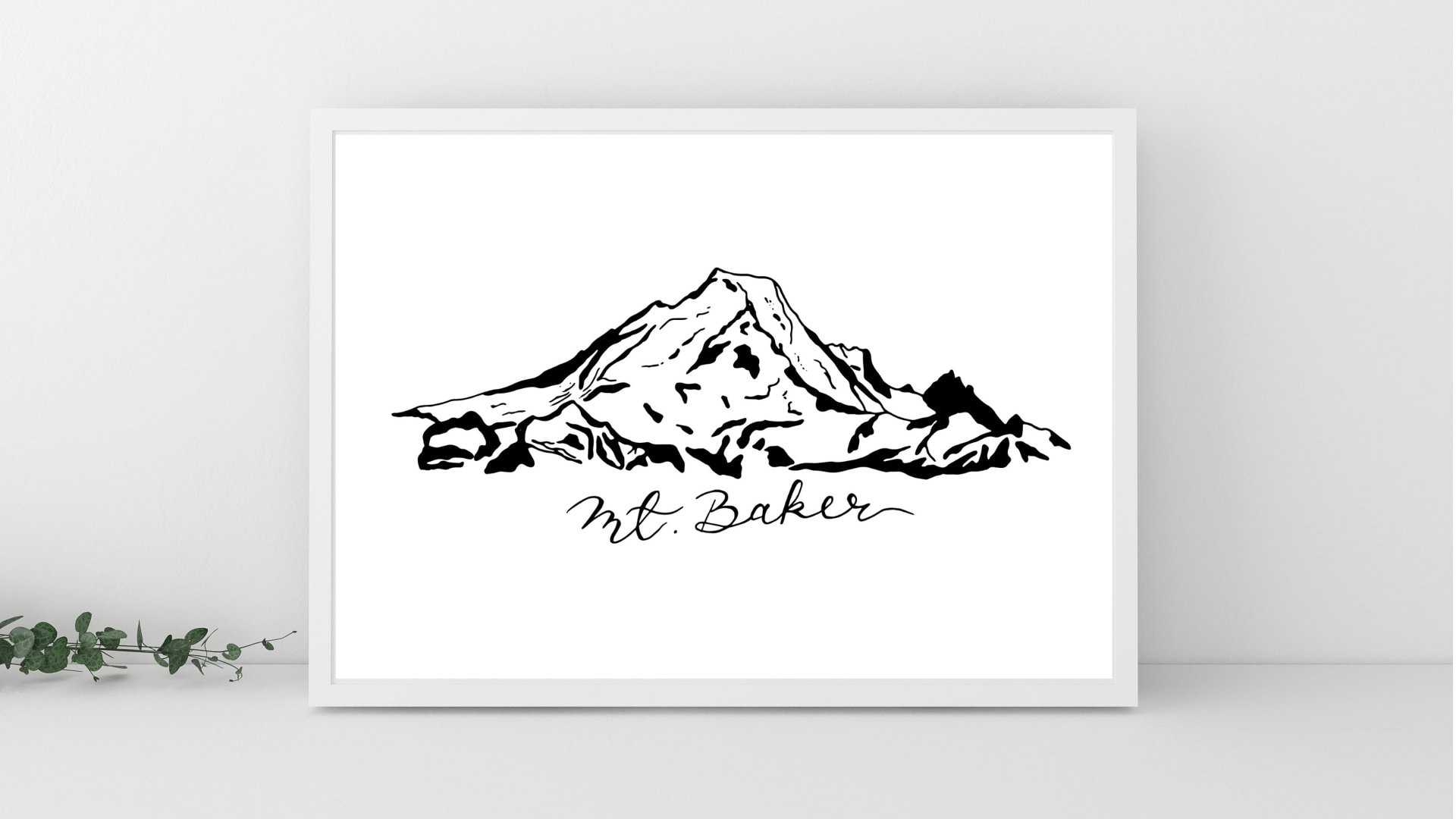 Mt. Baker - Washington State Art - Digital Download - Etsy