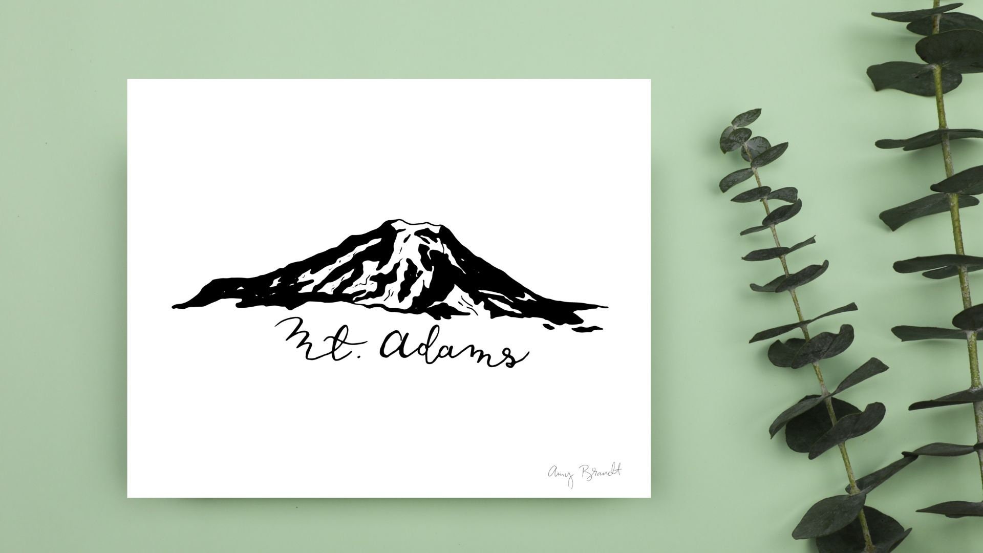 Mt. Adams - Washington State Art - Digital Download - Etsy