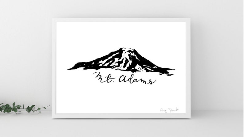 Mt. Adams - Washington State Art - Digital Download - Etsy