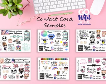 Planner Stickers Planner Meetup Contact Cards Style One - Etsy