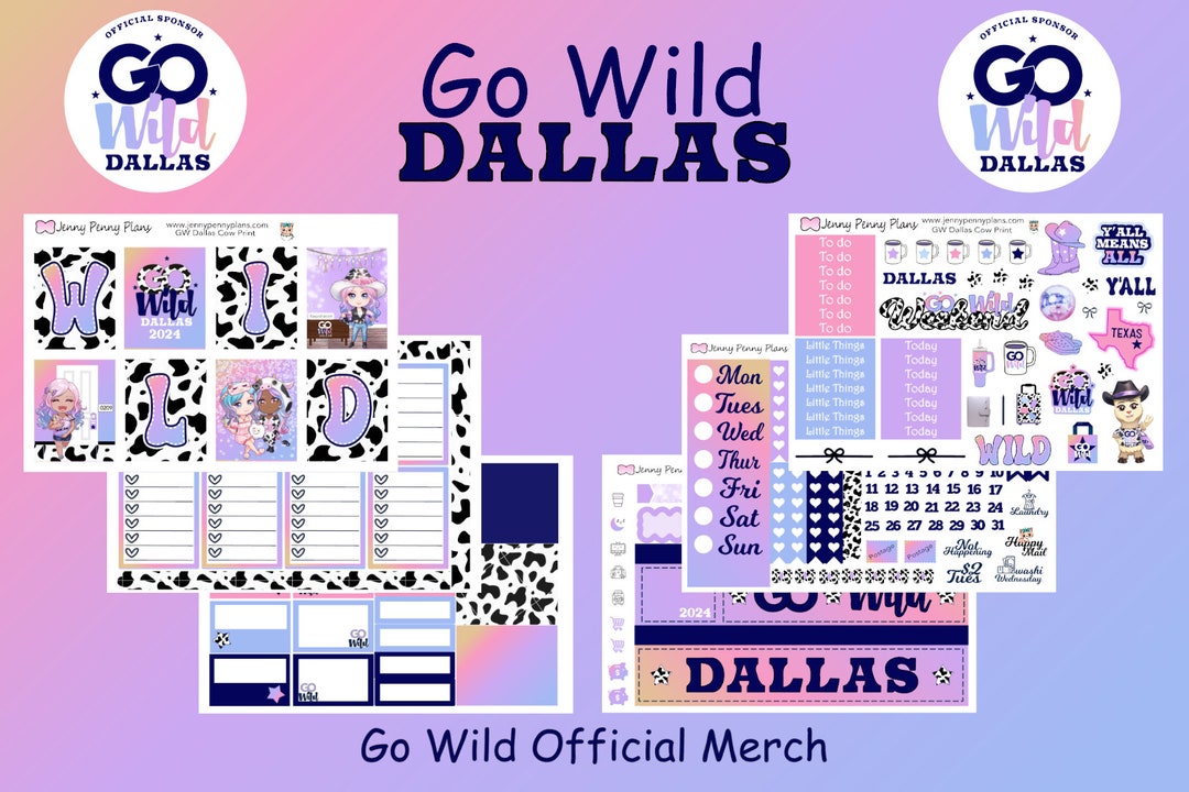 Go Wild Dallas 2024, Cow Print Sticker Kit, Go Wild Official Merch ...