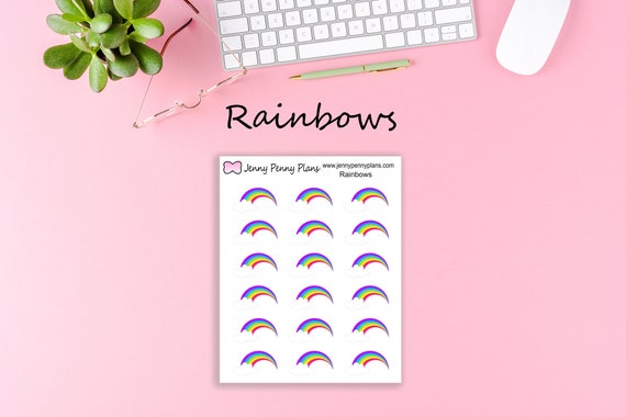 Rainbow Stickers on Premium Matte | Etsy