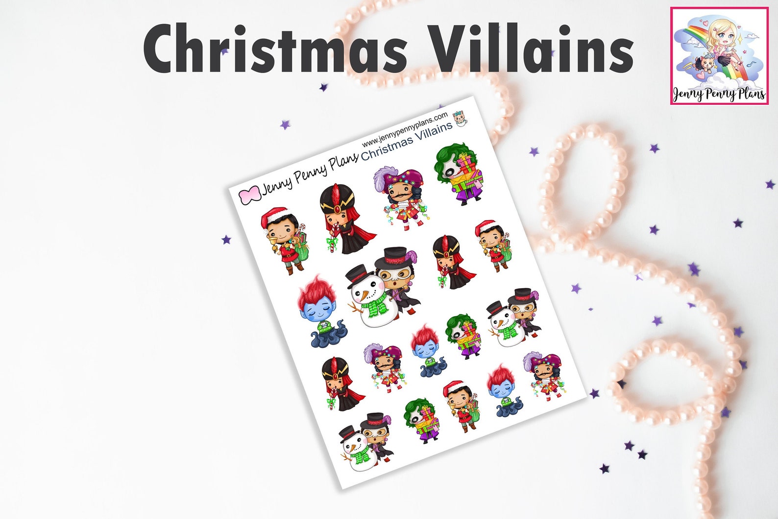 Christmas Villains Stickers on Premium Matte - Etsy