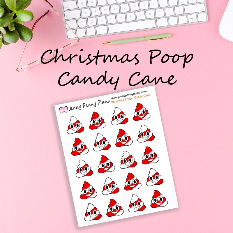 Christmas Poop Emoji Stickers - Etsy