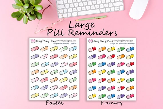 Pill Reminders Planner Stickers. | Etsy