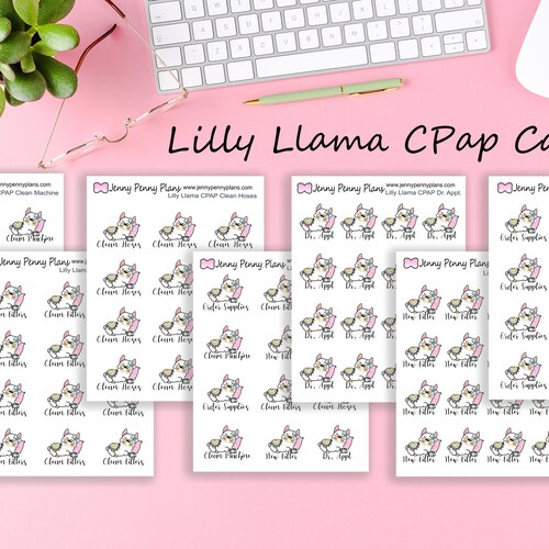 Lilly Llama CPAP Care sleep Apnea Stickers Printed on - Etsy