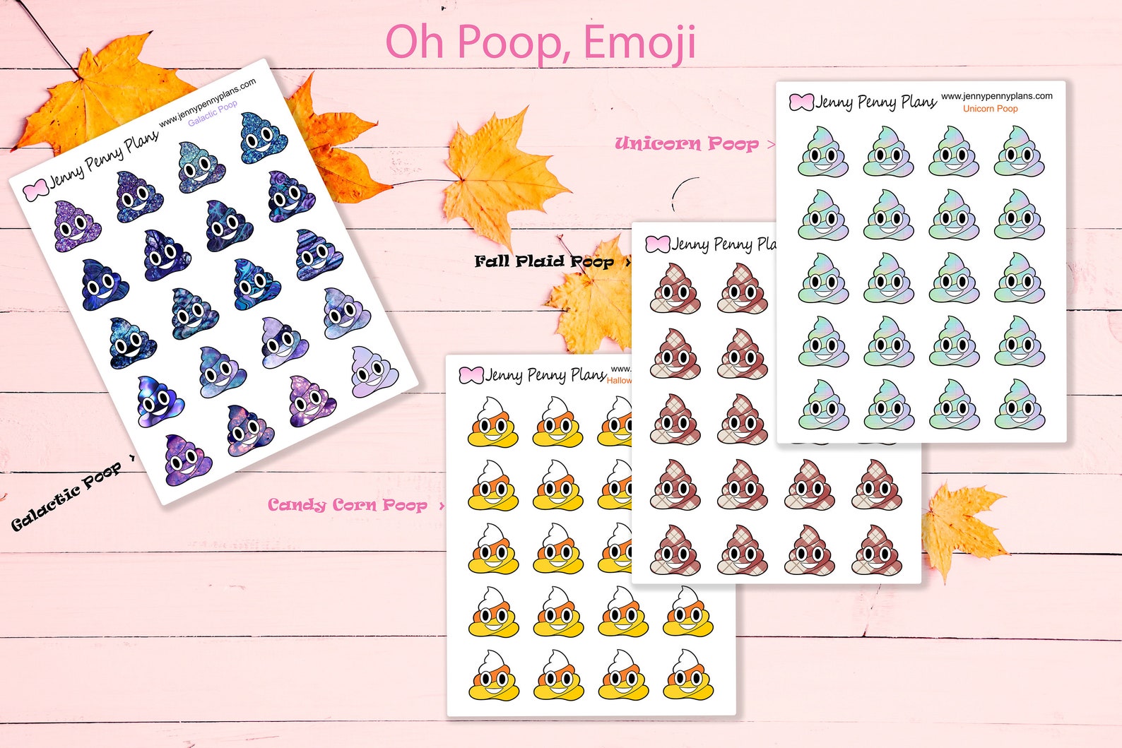 Poop Emoji Stickers Printed on Premium Matte | Etsy
