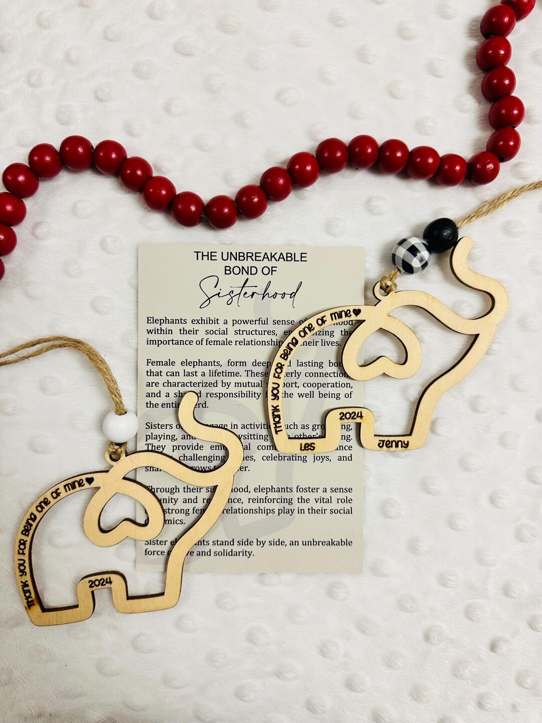 Sisterhood, Unbreakable Bond Ornaments With Poem Card - Etsy