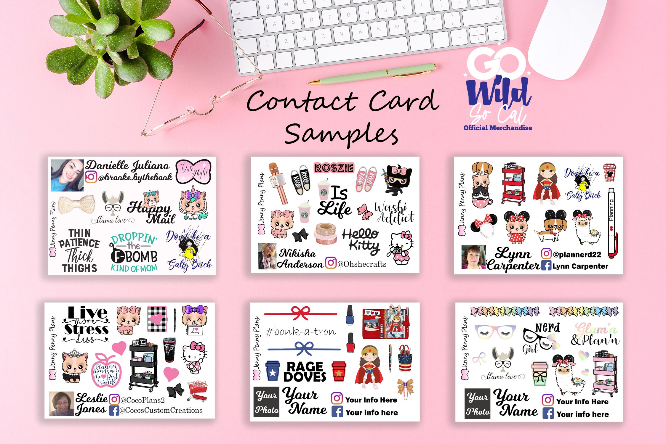 Custom Contact Cards on Premium Matte Sticker Paper - Etsy