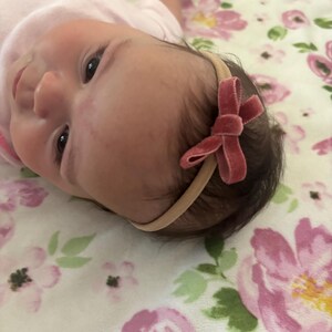 Mini Velvet Bow Clips, Velvet Bow Baby Headband, Toddler Velvet Bows ...