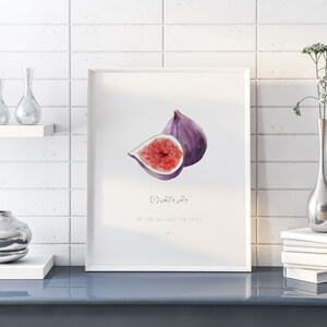 Islamic Wall Art | Set of 5 Watercolor Fruits in the Quran With the ...