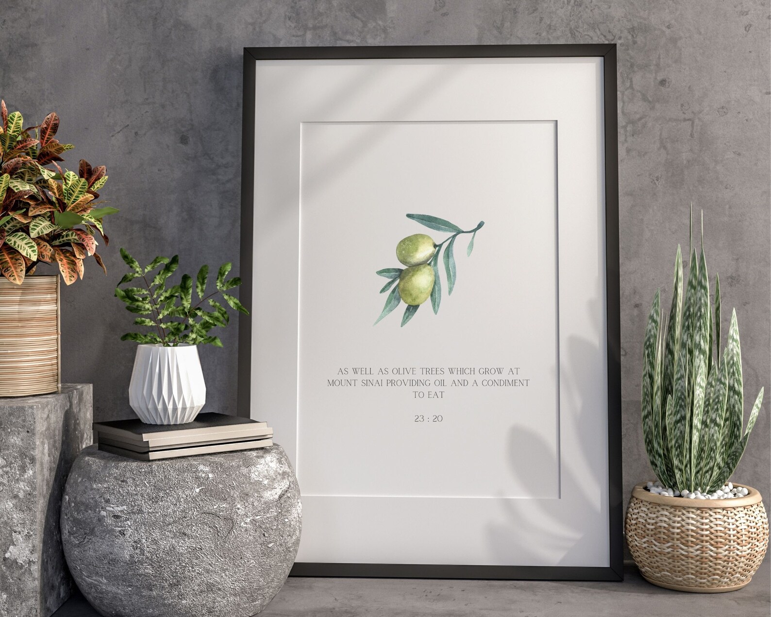 Islamic Wall Art | Set of 5 Watercolor Fruits in the Quran With the ...