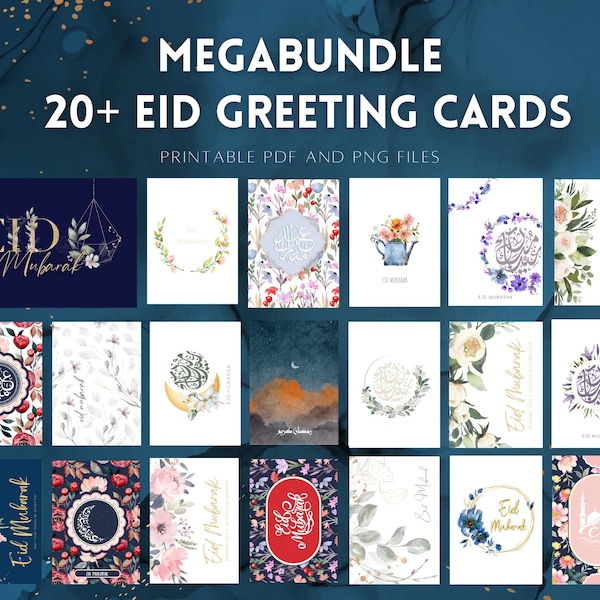 Eid Cards Printable - Etsy