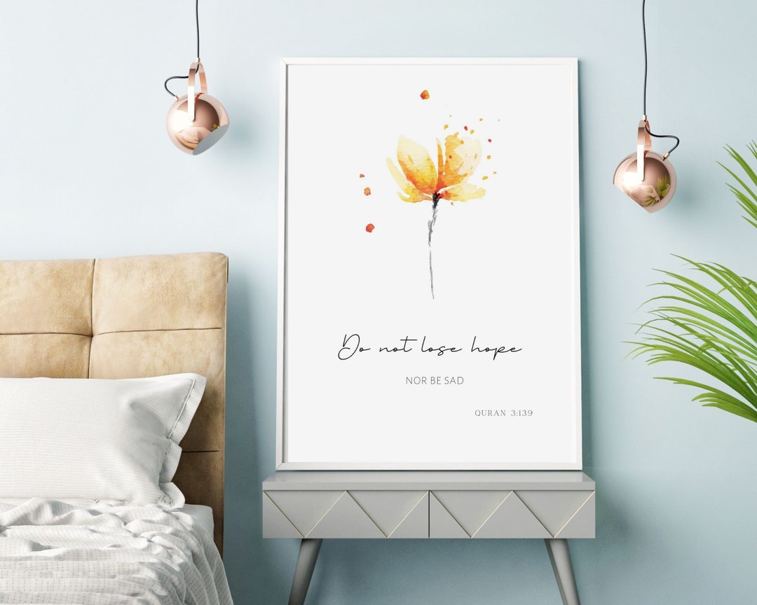 Islamic Wall Art Set of 8 | Quran Verse Minimalist Design ...