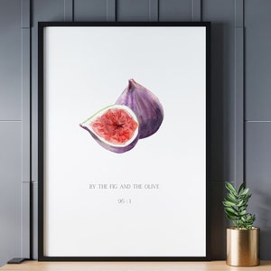 Islamic Wall Art | Set of 5 Watercolor Fruits in the Quran With the ...