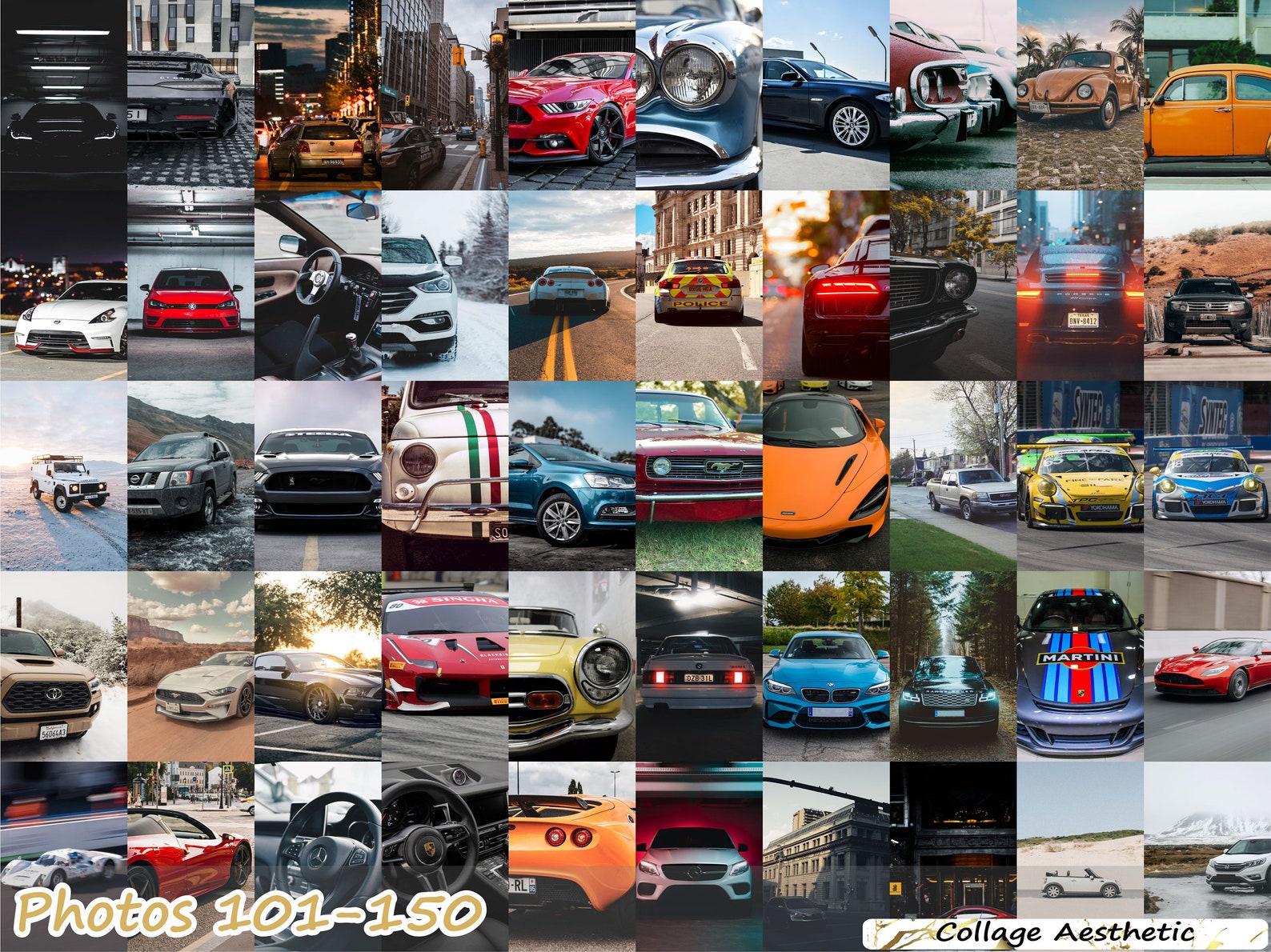 Cars Aesthetic Wall Collage Kit 150 PCS Boujee Room Decor | Etsy