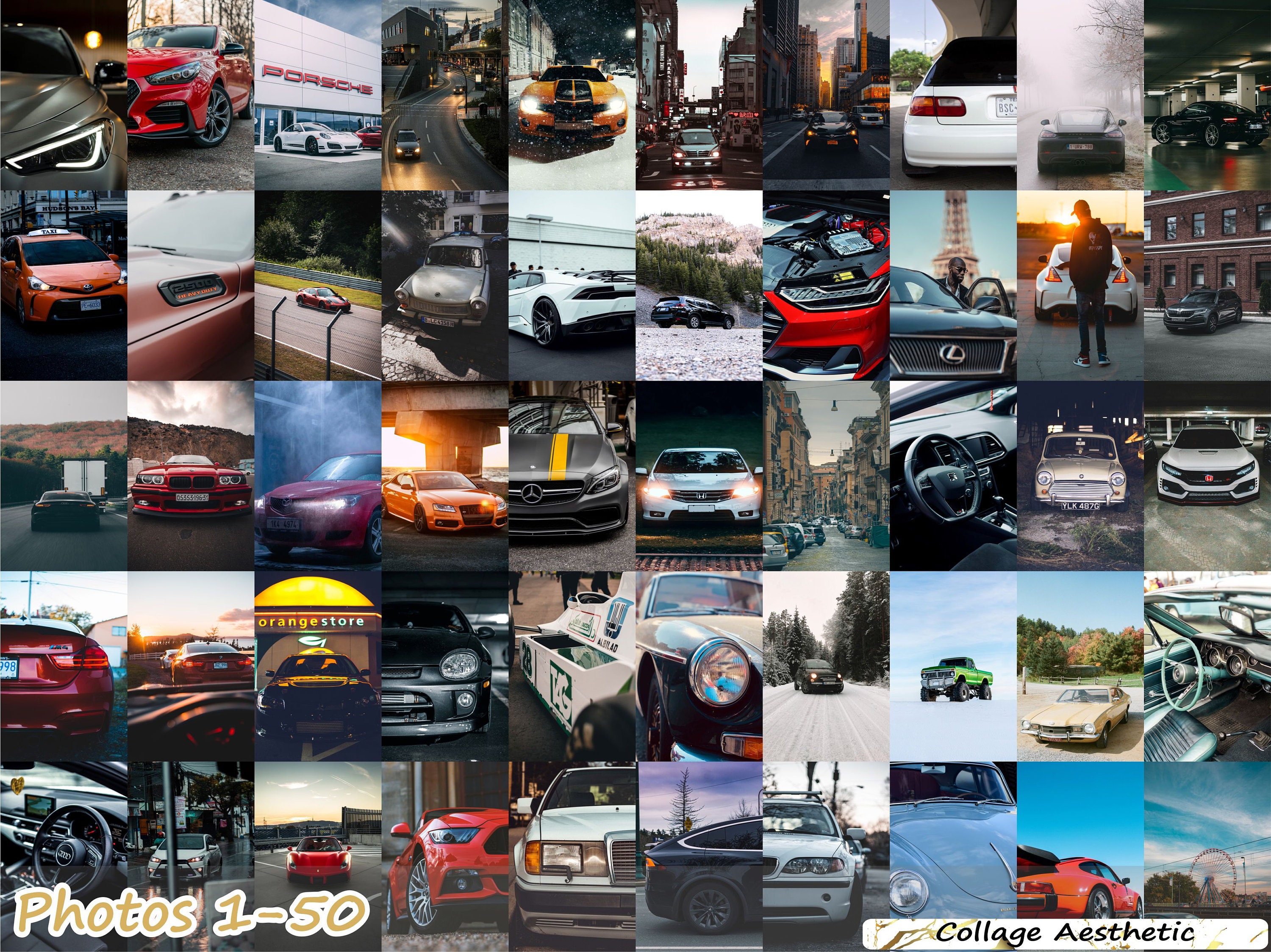Auto's Esthetische Muur Collage Kit 150 PCS Boujee Room | Etsy