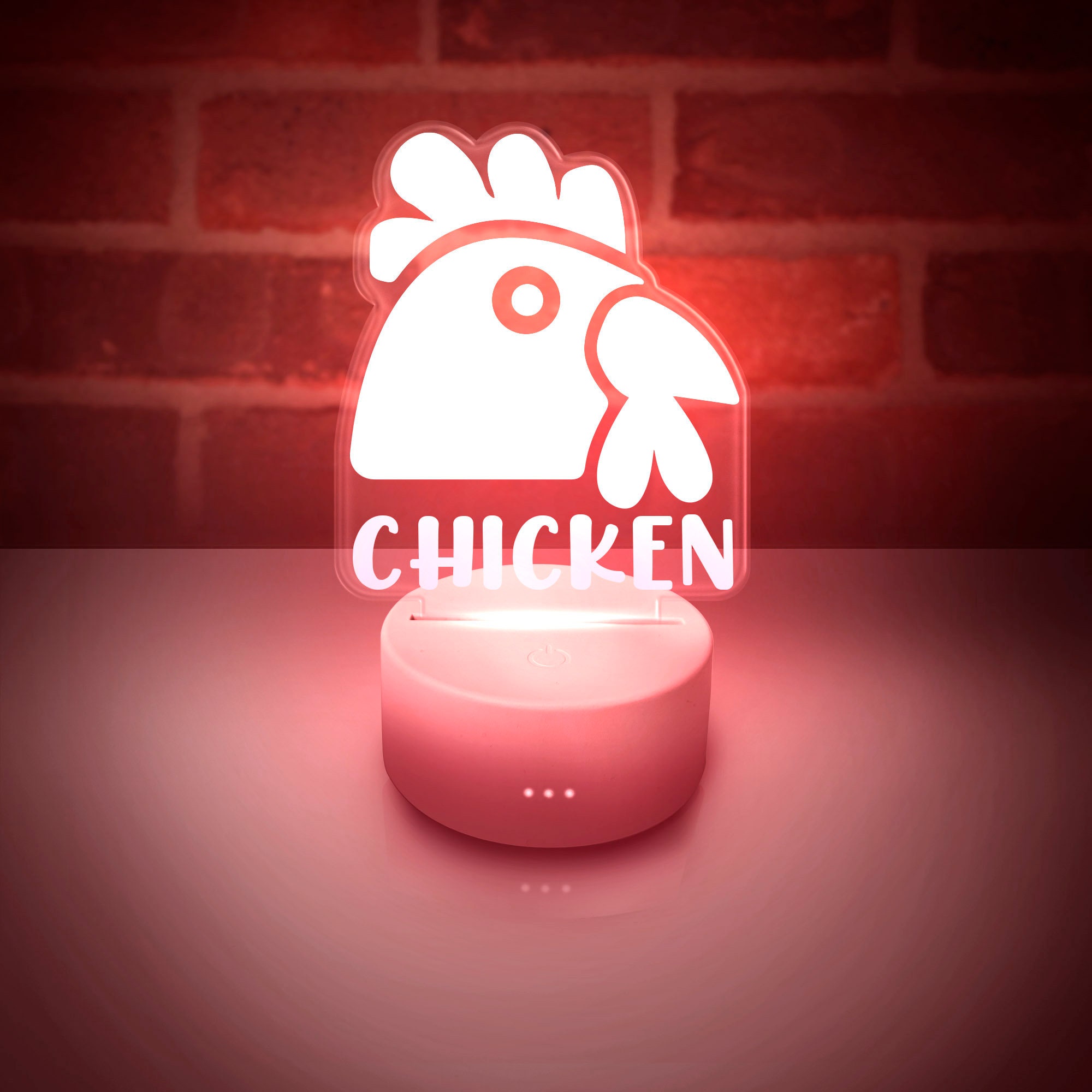Chicken Night Light Personalized LED Night Lamp for Kids | Etsy